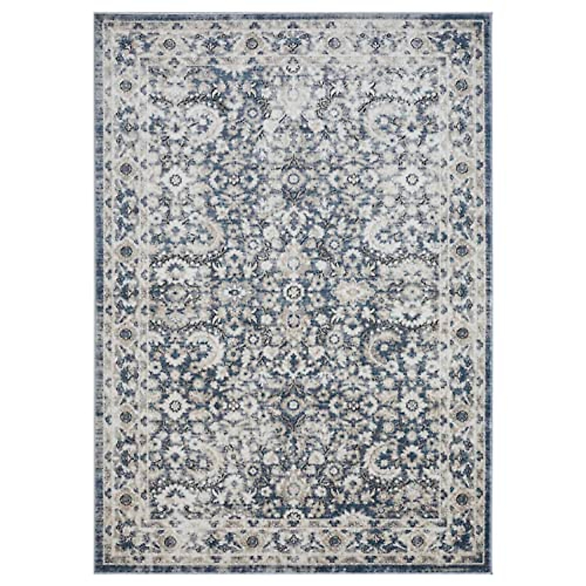 LOOMAKNOTI Kehleigh Otindas 5' x 7' Blue Oriental Indoor Area Rug