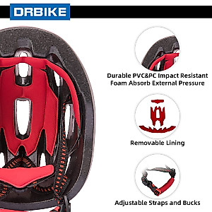 DRBIKE Kids Bike Helmet for Toddlers and Kids Ages 3-8, Boys & Girls Adjustable Cycling Helmet, Lightweight, Multi-Sport Ski Roller Skating Scooter, Pink S