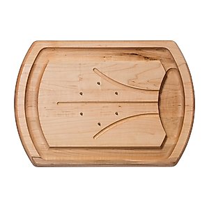 J.K. Adams 20-Inch-by-14-Inch Maple Wood Carving Board with Spikes