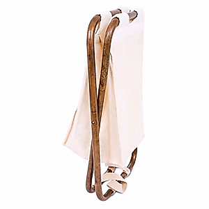 BIRDROCK HOME Single Rattan Laundry Hamper - Machine Washable Canvas Lining - Lightweight and Foldable - Removable Bag - Organizer