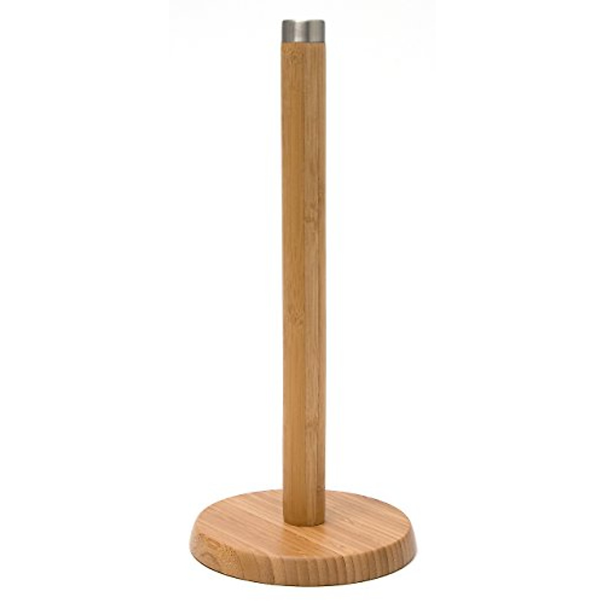 Lipper International 8036 Bamboo Wood Standing Paper Towel Holder with Metal Tip, 6-1/4" x 13-1/2"