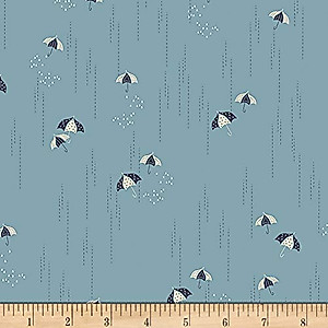Art Gallery Fabrics Art Gallery Charleston Rainbrella Mist Fabric, Blue