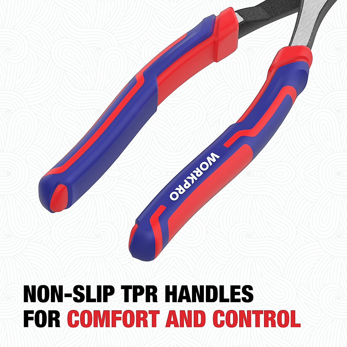 WORKPRO 8 Inch High Leverage Diagonal Pliers, Wire Cutters Heavy Duty in CRV Steel, Diagonal Cutters for Cutting Wires