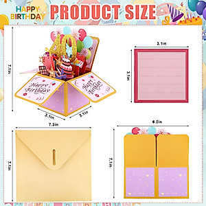 Happy Birthday Pop Up Card, Creative 3D Birthday Card with Classic Envelope & Writing Note Happy Birthday Pop Up Box for Women Men(40th Birthday Card)