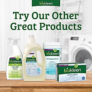 Biokleen Free & Clear Natural Laundry Detergent - 150 Loads - Powder, Concentrated, Eco-Friendly, Plant-Based, No Artificial Fragrance or Preservatives, Free & Clear