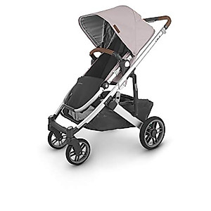 UPPAbaby Cruz V2 Stroller - Alice (Dusty Pink/Silver/Saddle Leather) + Bassinet - Alice (Dusty Pink/Silver)