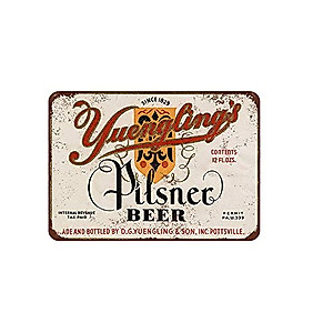 YFULL Yuengling's Pilsner Beer Brown Ale Stella Artois Brooklyn's Tin Sign Metal Retro Vintage Signs 8x12 4pcs