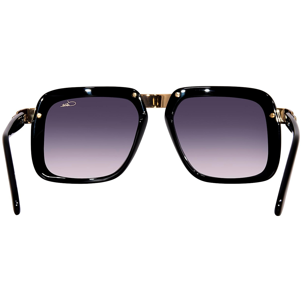 Cazal 616 001SG Black Gray Gradient Vintage Sunglasses 56 mm