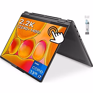 Lenovo Yoga 7i 2-in-1 Convertible Laptop, 14" 2.2K Touchscreen flip, 16GB LPDDR5, 1TB SSD, Intel Core i7-1355U, Intel Iris Xe Graphics, WiFi 6, Backlit KB, Fingerprint, 12 Hours Life, Win 11