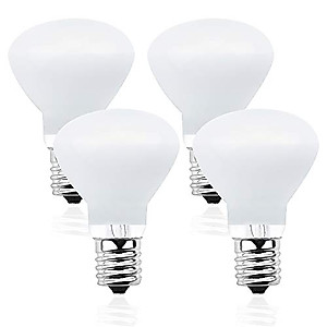 Bonlux R14 E17 Reflector LED Light Bulb, 4W LED E17 Intermediate Base Floodlight 40W Incandescent Replacement Bulb for Cabinet Reading Light, Spotlight, Exhibition Light, Daylight 6000K (4-Pack)