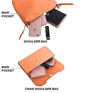 3Pcs Set Purses and Handbags for Women PU Leather Fashion Tote Bag Wallet Crossbody Shoulder Bag Handbags Top Handle Satchel Bag Purse Set, Brown