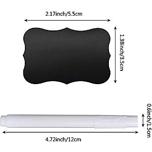 Wavy Shape Chalkboard Labels,Erasable Reusable Rectangle Blackboard Stickers with 1 Liquid Chalk Pen,150 Pieces,for Jars, Spice, Craft, Home, Kitchen, Parties Decoration, Craft Rooms, Weddings