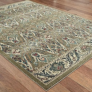 Style Haven Rosemond Updated Classic Oriental Dense Pile Area Rug 5'3" x 7'6" 5' x 8' Indoor Living Room, Bedroom, Dining Room Blue Traditional