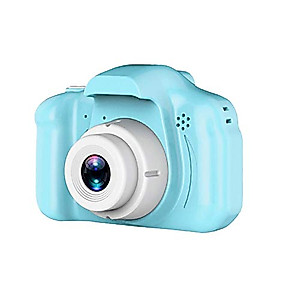 Vklopdsh 2 Inch HD Screen Chargable Digital Mini Camera Kids Cute Camera Toys Outdoor Photography Props for Child Birthday Gift (Blue)