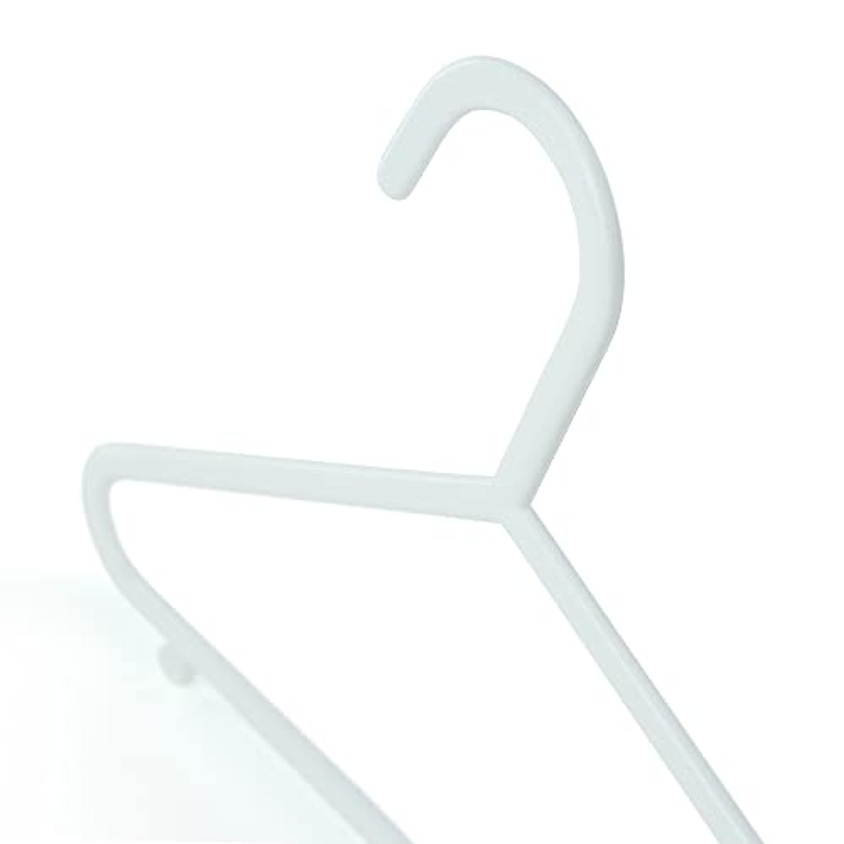 HANGERWORLD 18 Pack 11.8inch White Plastic Kids Hanger - Sized for Baby, Toddler and Children