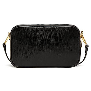 Chrysansmile Genuine Leather Crossbody Bags for Women Ladies Small Crossbody Shoulder Bag Lightweight Purses and Handbags - Dark Black