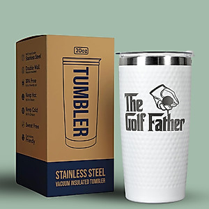 Golf Gifts for Dad - Golf Christmas Gifts - Dad Golf Gifts - Golf Gifts for Men, Dad, Husband - Funny Golf Gifts - Golf Gifts for Men Golfers - Christmas Gifts for Golf Lovers - 20 Oz Golf Cup Tumbler