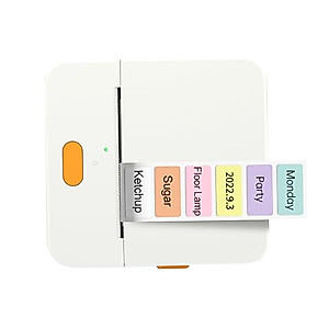 Yosoo Receipt Printer, Receipt Printers 57mm with 50 * 30mm/200 Label Stickers Thermal Receipt Printer for Easy and Clear Printing (White)