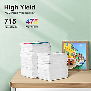 VOREDO Remanufactured Ink Cartridge Replacement for HP 62XL Ink Cartridge Combo Pack 62 XL for Envy 5540 5542 5545 5640 5642 5660 5664 5665 7640 7645 8000 8005 OfficeJet 200 250 5740 5742 5745(2 Pack)