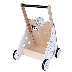 MyHarney Wooden Baby Walker Baby Push Walkers Push Toys for Babies Walker Learning to Walk for 1 Year Old Baby Boys & Girls Toddler Push & Pull Toys Wooden Baby Toys Baby Walker with Wheels