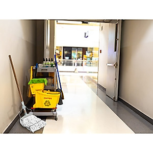 ILOT 59" Mop Spring Commercial Mop Handle Pack of 2 Industrial Mop Steelhead with Wooden Handle Wet Mops for Floor Cleaning Heavy Duty