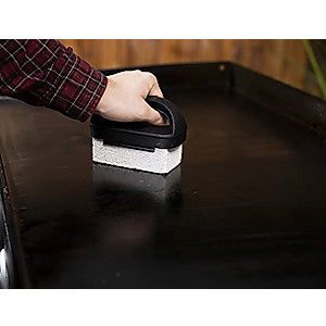 Blackstone 5463 Cleaning Tool Kit (8 Pieces) BBQ Grill Flat Top Indoor/Outdoor Accessories-1 Stainless Steel Griddle Scraper, 3 Scouring Pads, 2 Pumice Stone with Handle, Black, Orange, Silver