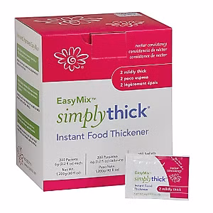 SimplyThick EasyMix | 200 Count of 6g Individual Packets | Gel Thickener for Those with Dysphagia & Swallowing Disorders | Creates an IDDSI Level 2 – Mildly Thick (Nectar Consistency)