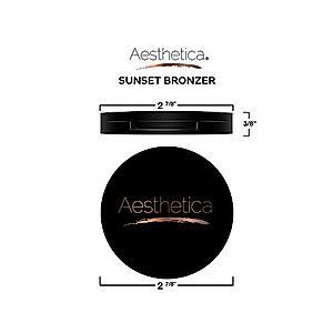 Aesthetica Sunset Bronzer Powder - Matte Bronzing Powder Makeup Contouring Powder - Vegan & Cruelty Free