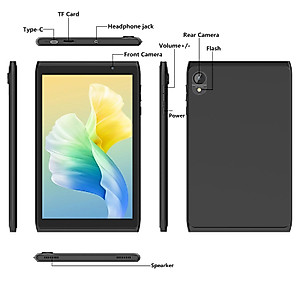 Aheadthink 2024 Tablet, Android 12 Tablet, 8 inch Tablet, IPS Touch Screen, Quad-core, 32 + 512gb Expansion, WiFi, BT, Tablet Screen Protector, 4300 mah Battery.