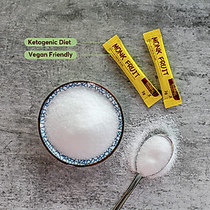 ONETANG Classic Monk Fruit Sweetener with Erythritol- White Sugar Substitute, Zero Calorie, Keto Diet Friendly, Zero Net Carbs, Zero Glycemic, Baking, Extract, Sugar Replacement 7.05 oz（100 count）
