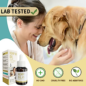 ZOEDUL Hеmp Oil for Dogs - Pets Hemp Calming Drops for Anxiety Sleep Pain Inflammation Arthritis Allergies - Supports Skin Itchy, Joint & Hip Health - Herbal Supplements- Non-GMO