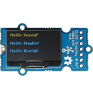 Seeed Studio Grove - OLED Yellow&Blue Display 0.96 (SSD1315) - SPI/IIC -3.3V/5V with I2C and SPI, Blue and Yellow Bi-Colour Display with 12864 Resolution.