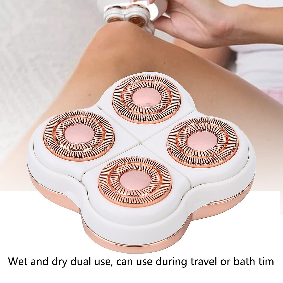 Hair Remover Replacement Head, Women's Electric Shaver Replacement Heads Hair Remover Body Hair Shaver Machine Head Rose Gold