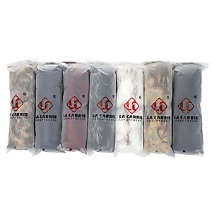 LA CARRIE Women's Snakeskin Print Faux Fur Wrist Cuffs,Winter Fox Furry Bands Arm Warmer (Black)