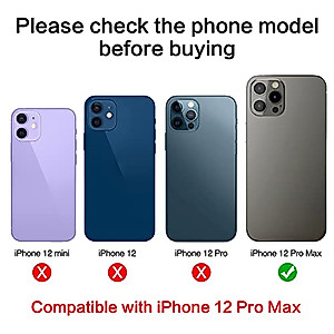 2PCS ASDAWN Back Rear Camera Lens Glass Replacement for iPhone 12 Pro Max 6.7 Inches with Pre-Installed Adhesive, Back Glass Camera Lens with Installation Manual + Repair Tool Set