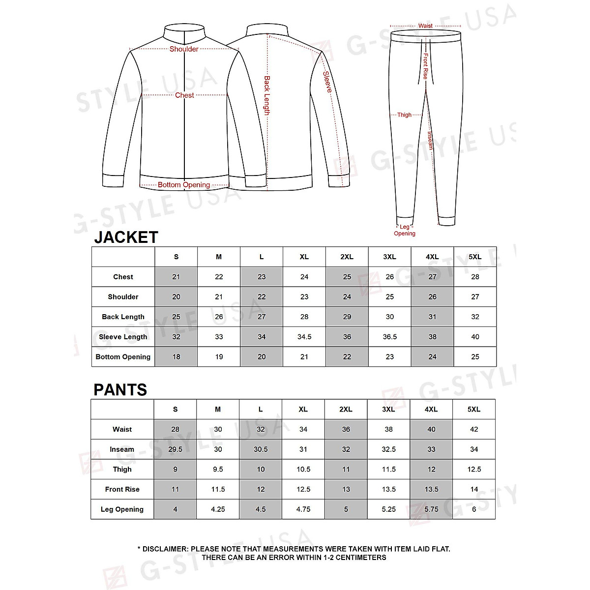 G-Style USA Men's Velvet Velour Tracksuit Set - Zipper Jacket and Sweatpants ST851 - Black - Large