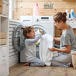 Bathroom Picture Wall Decor Printed Wood Plaque Sign - Wash Your Worries Away - Bathroom Decor Wall Arts Size 11.5" x 6"