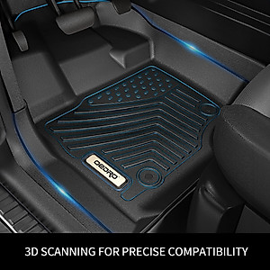 OEDRO Floor Mats Fit for 2015-2019 Ford Explorer Without 2nd Row Center Console, TPE All Weather Car Mats Accessories Includes 1st 2nd and 3rd Row Full Set Liners