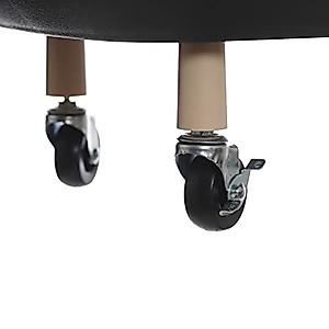 Main + Mesa Modern Plastic and Metal 2-Tier Trolley, Black and Sand