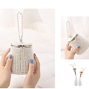 YLLWH Women Evening Bags Beading Holder Day Clutch Pearl Wedding Bridal Handbags for Party Small Purse