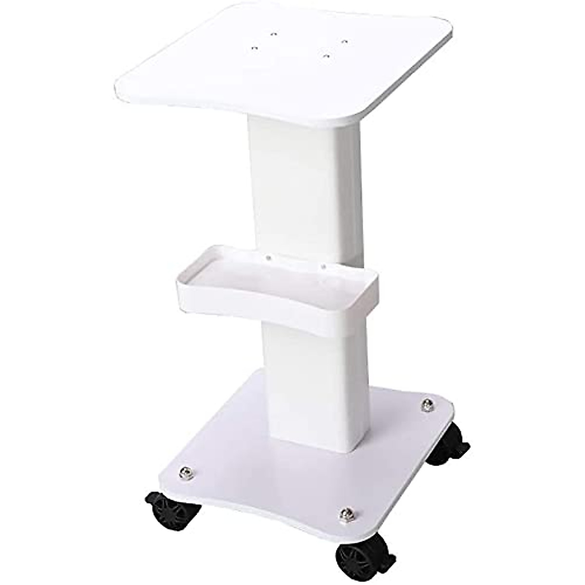 Medical Cart Household Utility Carts, Lab Cart Mobile Trolley Serving Equipment Mobile Beauty Rolling Cart, Small Bubble Movable Cart with Storage Tray, Universal Wheel with Brake, 30Kg Load 35×38×69c