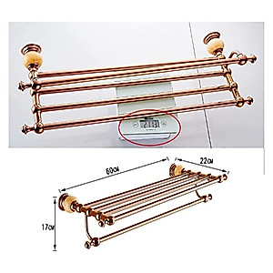 Towel BAR Rack Bathroom Towel Rack Wall Mounted Towel Holder,European Antique Bathroom,Jade Bathroom Towel Rack,Wall Mount Towel Shelf