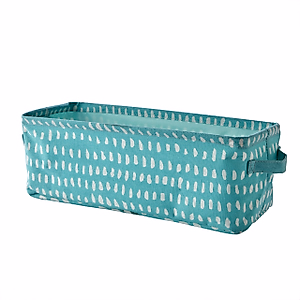 SKL Home by Saturday Knight Ltd. Dotty Waves Collapsible Storage Bin,Aqua