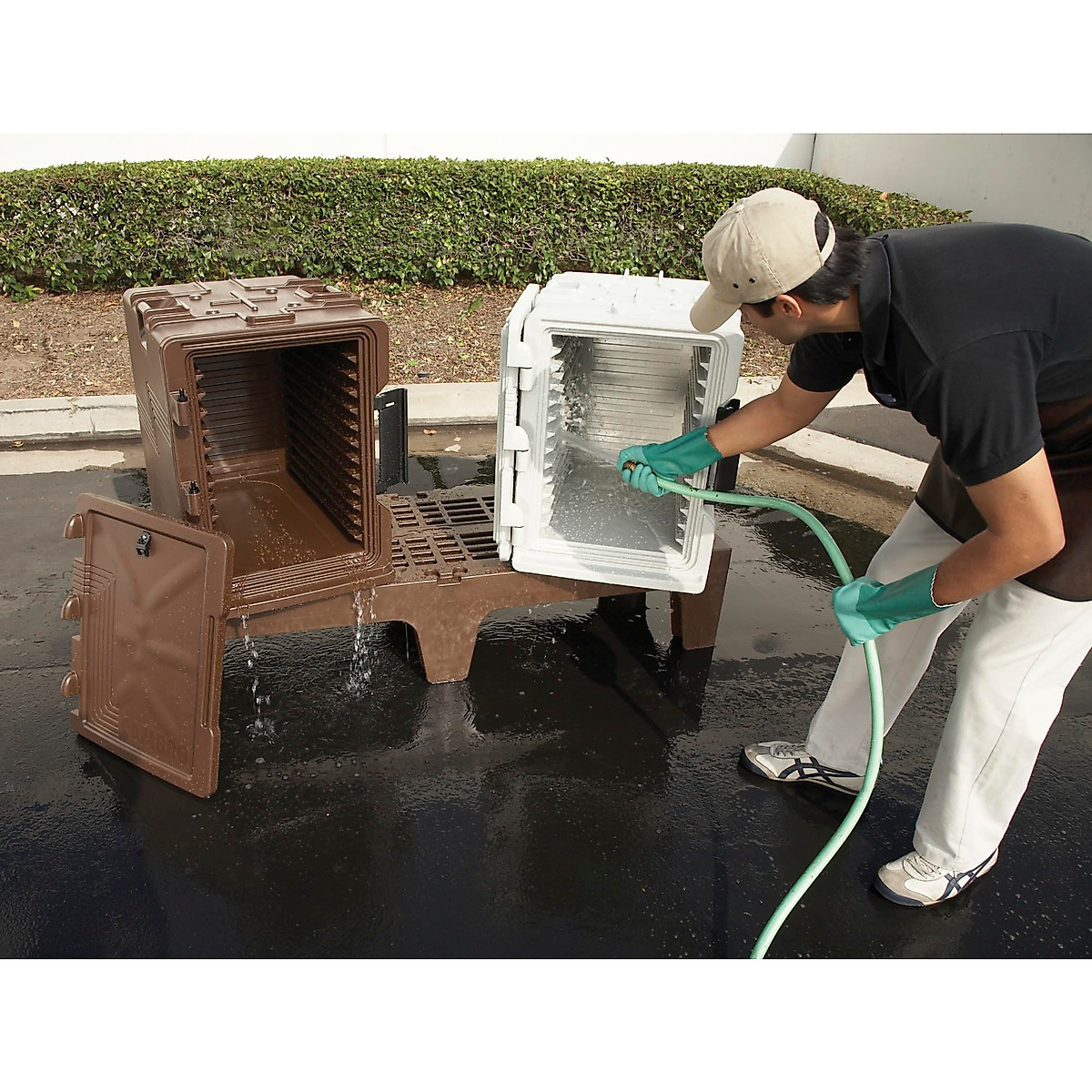 Cambro DRS480131 Dunnage Rack with Slotted Top 48" Dark Brown Case of 1