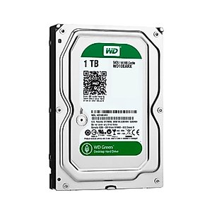 WD Green 1 TB Desktop Hard Drive: 3.5 Inch, SATA III, 64 MB Cache - WD10EARX