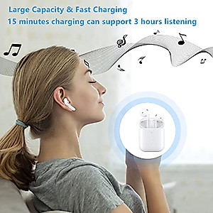Murcycle Airpods Charging Case Only Compatible for Airpod 1 & 2 Generation, Replacement Wireless Charger Case with Bluetooth Pairing Sync Button, No Earbuds Include