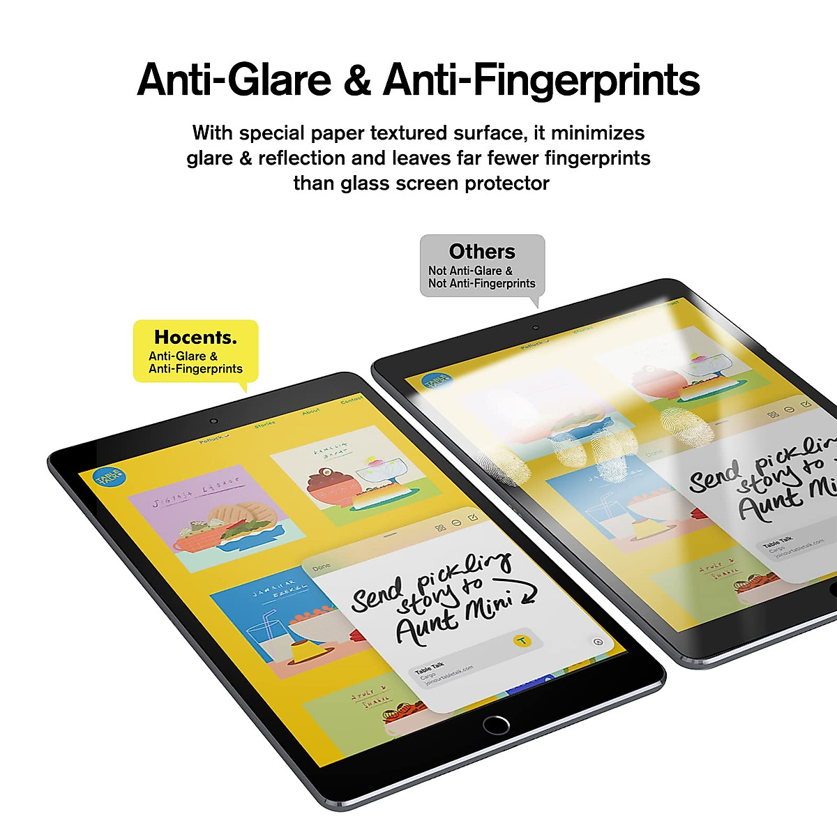 Hocents. Paperfeel Glass Screen Protector Compatible with iPad 9th/8th/7th Generation 10.2 inch, EZ Kit, Auto-Alignment Tool