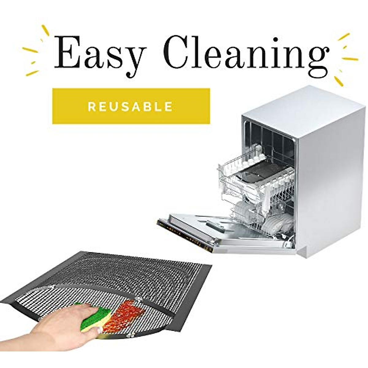 Skywin Mesh Grill Bags 11 x 9 inches - Non Stick Temperature Resistant PTFE Reusable Mesh Barbecue Pouches for Easy BBQ Grilling of Onions Peppers Vegetables Shrimp and More (4 Bags)