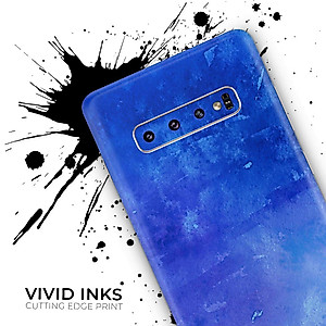 DesignSkinz Blue 275 Absorbed Watercolor Texture Protective Vinyl Decal Wrap Skin Cover Compatible with The Samsung Galaxy S20 (Screen Trim & Back Glass Skin)