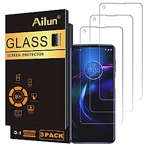 Ailun Screen Protector for MOTO G power 2021 3 Pack Tempered Glass 9H Hardness Ultra Clear Bubble Free Anti-Scratch Fingerprint Oil Stain Coating Case Friendly [Not for Moto G power 2020/2022]